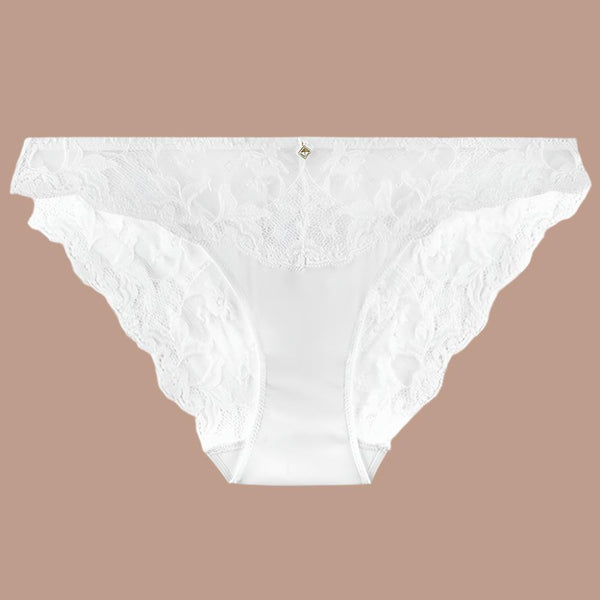 Aubade 'Kiss of Love' White Lace Italian Brief | Sandra Dee