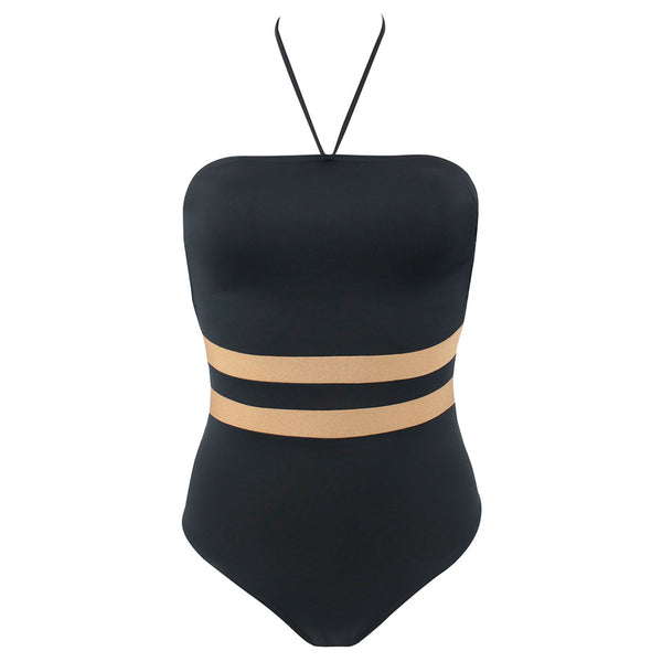 Janine Robin 'Venezia' Black Bandeau Swimsuit | Sandra Dee