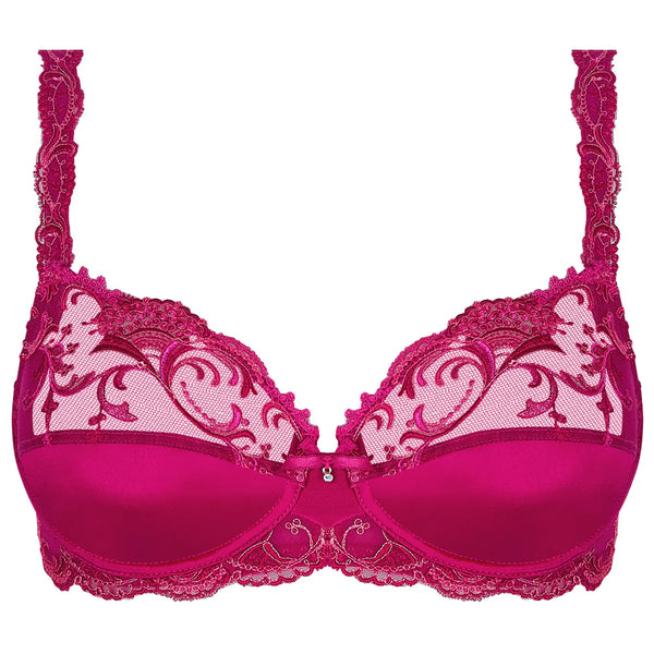 Lise Charmel 'Splendeur Soie' Raspberry Pink Silk Full Cup Bra | Sandra Dee